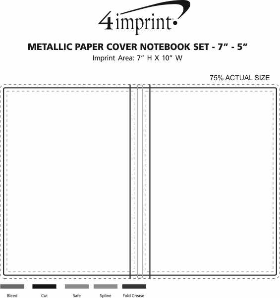 4imprint.com: Metallic Paper Cover Notebook Set - 7" x 5" 138922-75-SET