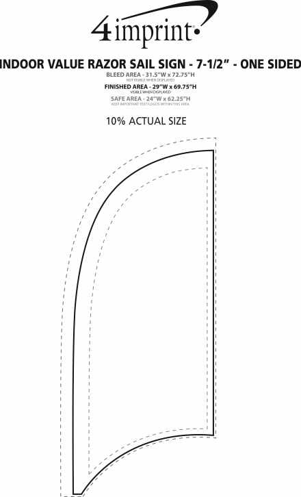 4imprint.com: Indoor Value Razor Sail Sign - 7-1/2' - One Sided 139510 ...
