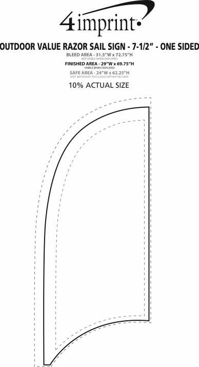 4imprint.com: Outdoor Value Razor Sail Sign - 7-1/2' - One Sided 139510 ...