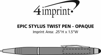 4imprint.com: Epic Stylus Twist Pen - Opaque 139920-S