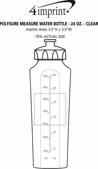 4imprint.com: PolySure Measure Water Bottle - 24 oz. - Clear 140126-C