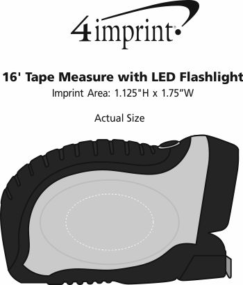 4imprint.com: 16' Tape Measure with LED Flashlight 140220