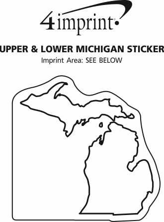 4imprint.com: Upper & Lower Michigan Sticker 141671-MI
