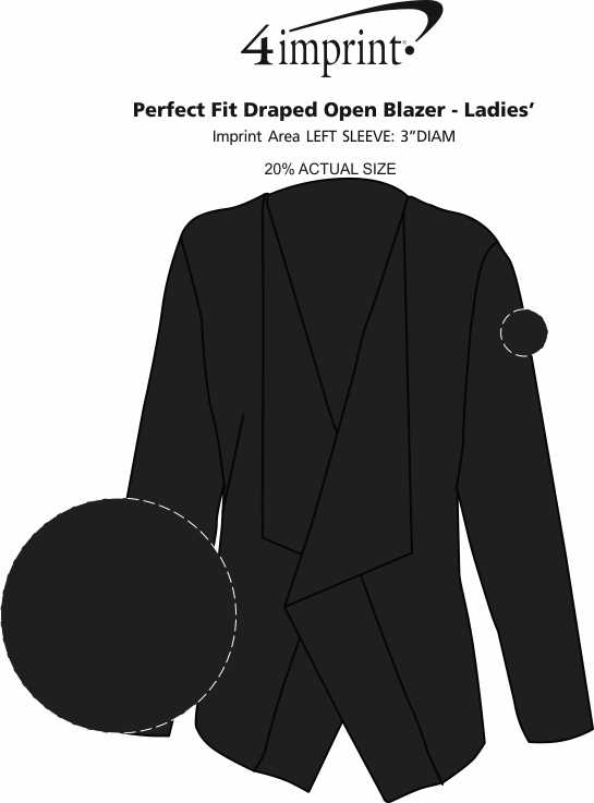 4imprint.com: Perfect Fit Draped Open Blazer - Ladies' 142468-L