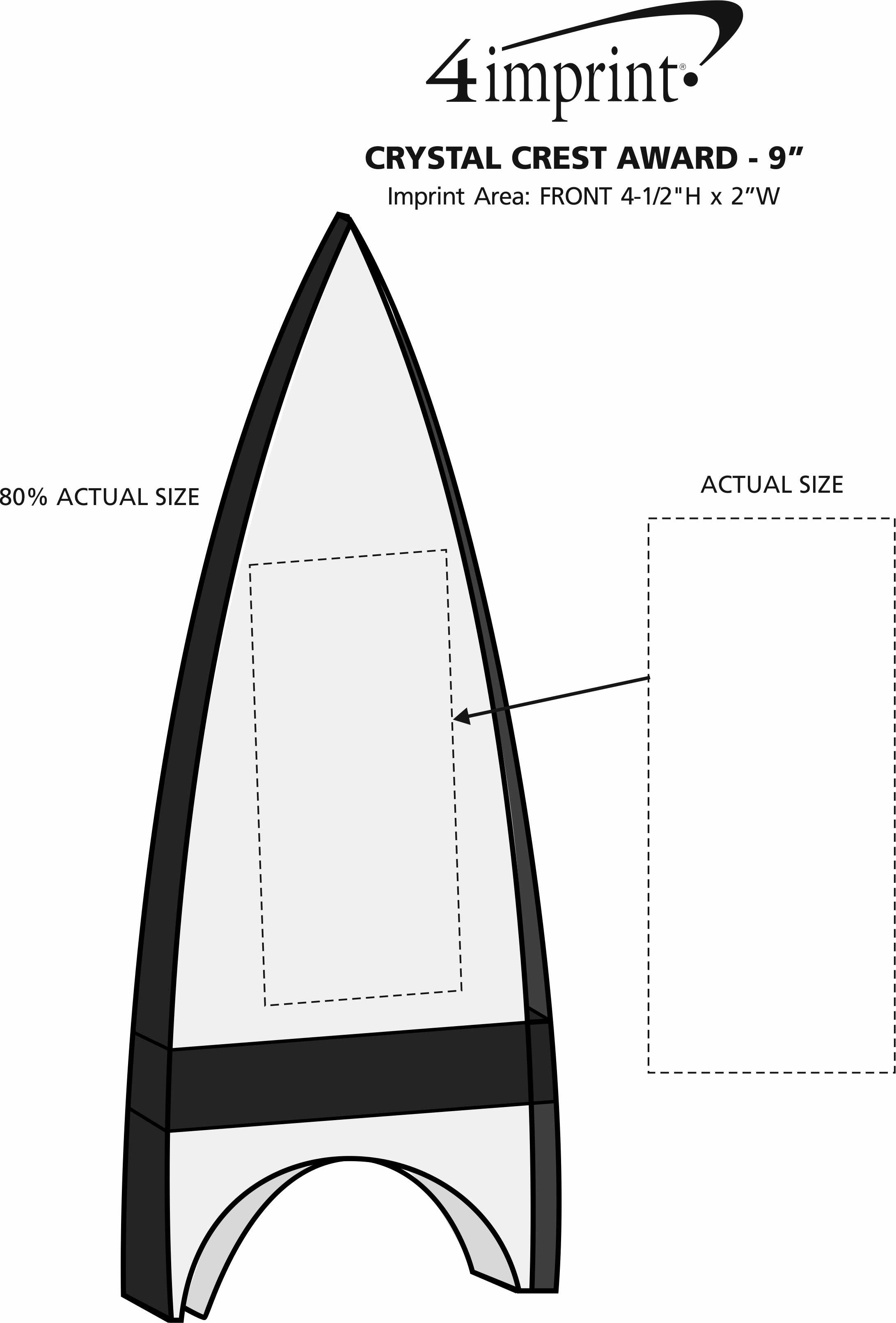 4imprint.com: Crystal Crest Award - 9" 142882-9