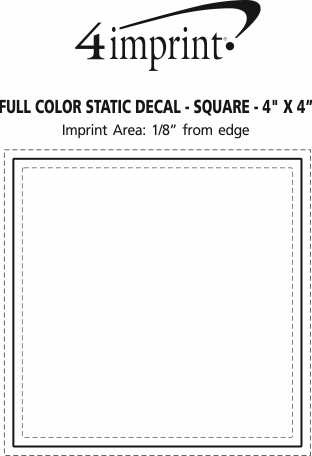 4imprint.com: Full Color Static Decal - Square - 4" x 4" 142967-44-FC