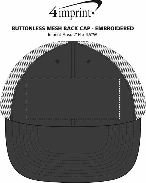 4imprint.com: Buttonless Mesh Back Cap - Embroidered 143029-E