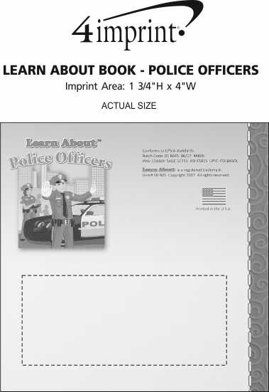 4imprint.com: Learn About Book - Police Officers 143262-POL