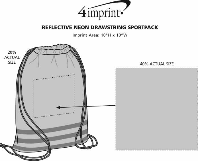 4imprint.com: Reflective Neon Drawstring Sportpack 143754