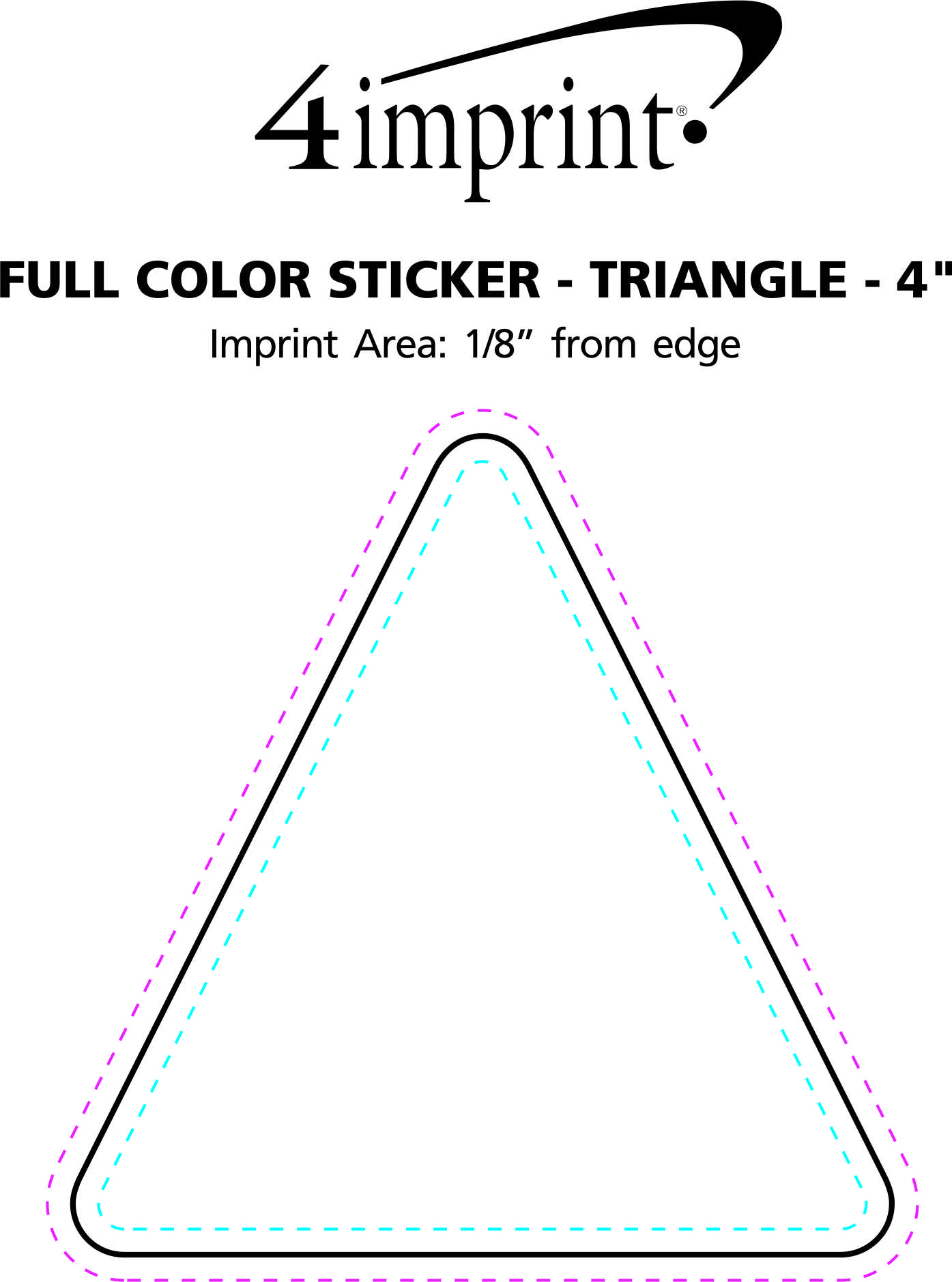 4imprint.com: Full Color Sticker - Triangle - 4" 143859-4-FC