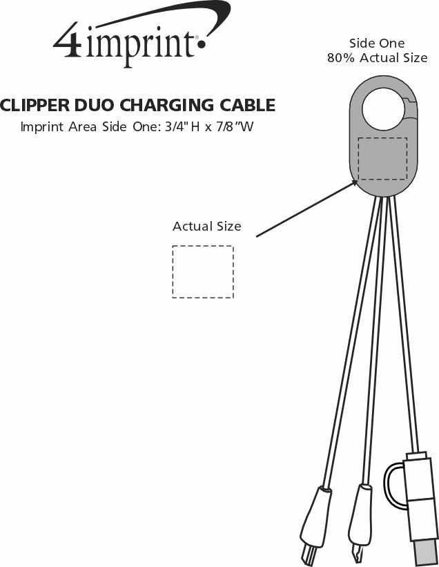 4imprint.com: Clipper Duo Charging Cable 146449