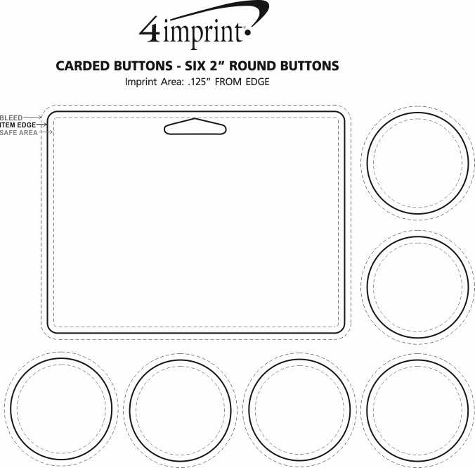 4imprint.com: Carded Buttons - Six 2" Round Buttons 147120-6