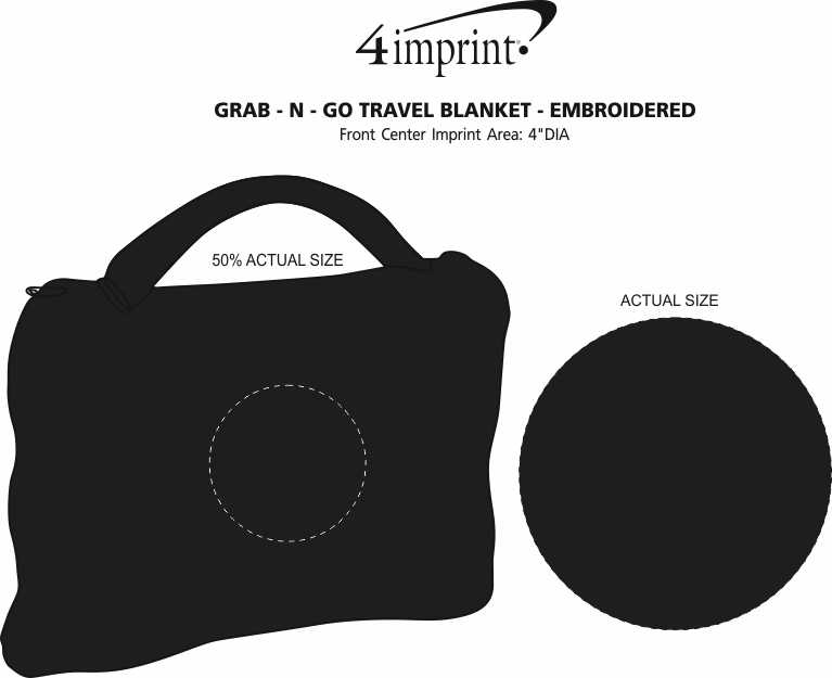 4imprint.com: Grab-N-Go Travel Blanket - Embroidered 147757