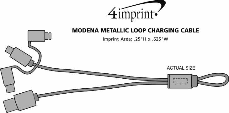 4imprint.com: Modena Metallic Loop Charging Cable 148318