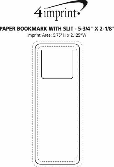 4imprint.com: Paper Bookmark with Slit - 5-3/4" x 2-1/8" 148361-5