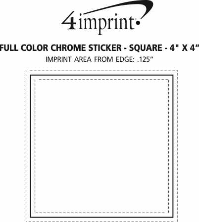 4imprint.com: Full Color Chrome Sticker - Square - 4" x 4" 148406-4-FC