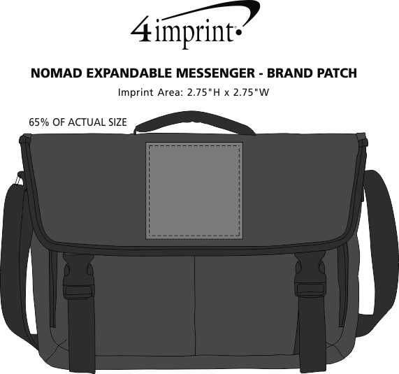 4imprint.com: Nomad Expandable Messenger - Brand Patch 154655-BP