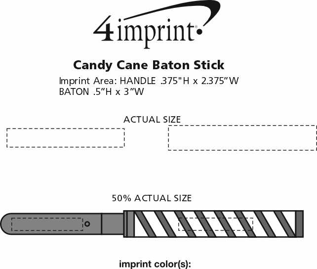 4imprint.com: Candy Cane Baton Stick 155181