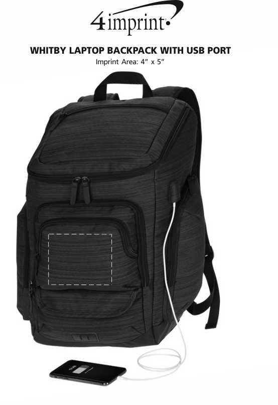 4imprint.com: Whitby Laptop Backpack with USB Port 155949