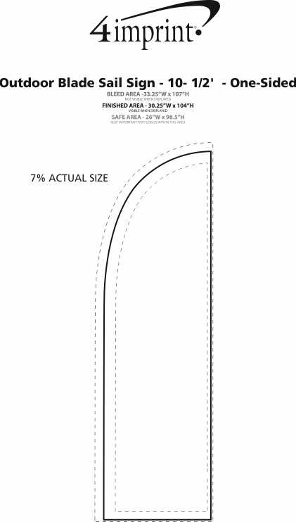 4imprint.com: Outdoor Value Blade Sail Sign - 10-1/2' - One-Sided ...
