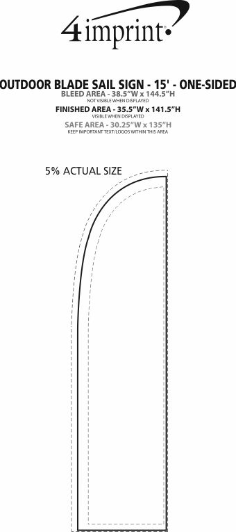 4imprint.com: Outdoor Value Blade Sail Sign - 15' - One-Sided 157444-15 ...