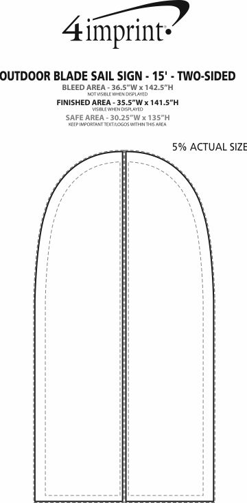 4imprint.com: Outdoor Value Blade Sail Sign - 15' - Two-Sided 157444-15 ...