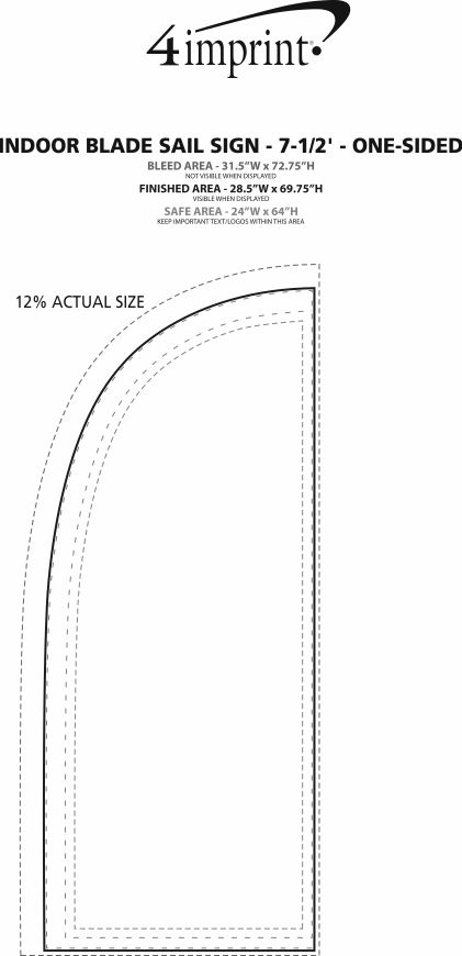 4imprint.com: Indoor Value Blade Sail Sign - 7-1/2' - One-Sided 157444 ...