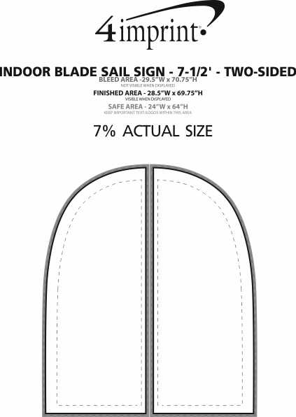 4imprint.com: Indoor Value Blade Sail Sign - 7-1/2' - Two-Sided 157444 ...