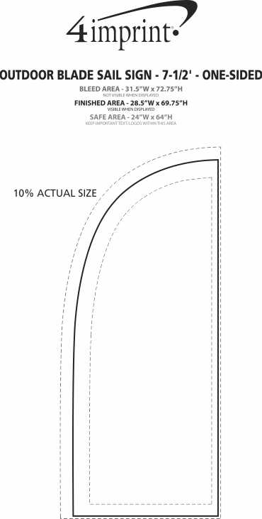 4imprint.com: Outdoor Value Blade Sail Sign - 7-1/2' - One-Sided 157444 ...