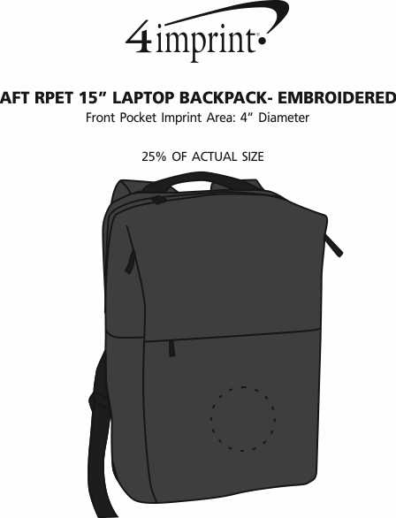 4imprint.com: Aft 15" Laptop Backpack - Embroidered 160236-E