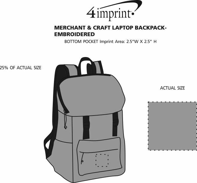 4imprint.com: Merchant & Craft Revive Laptop Backpack - Embroidered ...