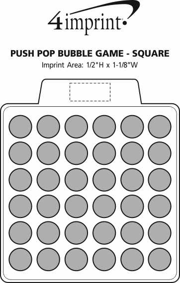 4imprint.com: Push Pop Bubble Game - Square 161680-SQ