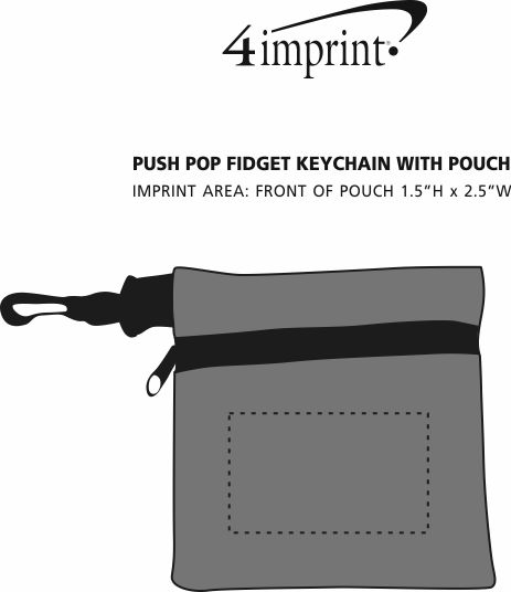 4imprint.com: Push Pop Fidget Keychain with Pouch 162076