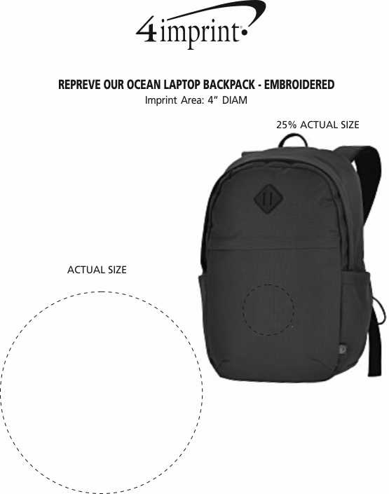 4imprint.com: Repreve Our Ocean Laptop Backpack - Embroidered 163628-E