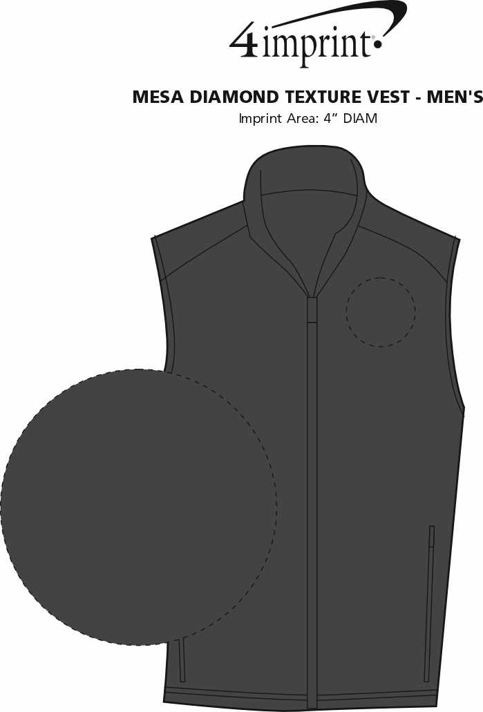4imprint.com: Mesa Diamond Texture Vest - Men's 164031-M-V