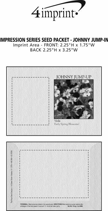 4imprint.com: Impression Series Seed Packet - Johnny Jump-Up 18041-JJ