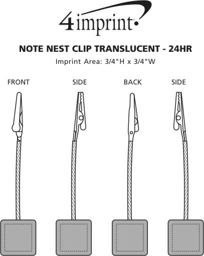 4imprint.com: Note Nest Clip - Translucent - 24 hr 1961-T-24HR