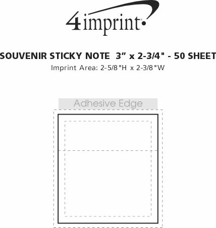 4imprint.com: Souvenir Sticky Note - 3" x 2-3/4" - 50 Sheet 2373-50