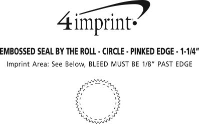 4imprint.com: Embossed Seal by the Roll - Circle - Pinked Edge - 1-1/4 ...