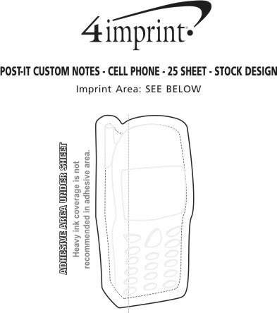 4imprint.com: Post-it® Custom Notes - Cell Phone - 25 Sheet - Stock ...