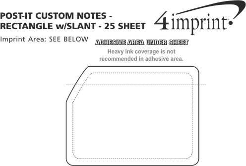 4imprint.com: Post-it® Custom Notes - Rectangle with Slant - 25 Sheet ...