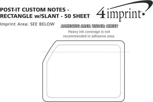 4imprint.com: Post-it® Custom Notes - Rectangle with Slant - 50 Sheet ...