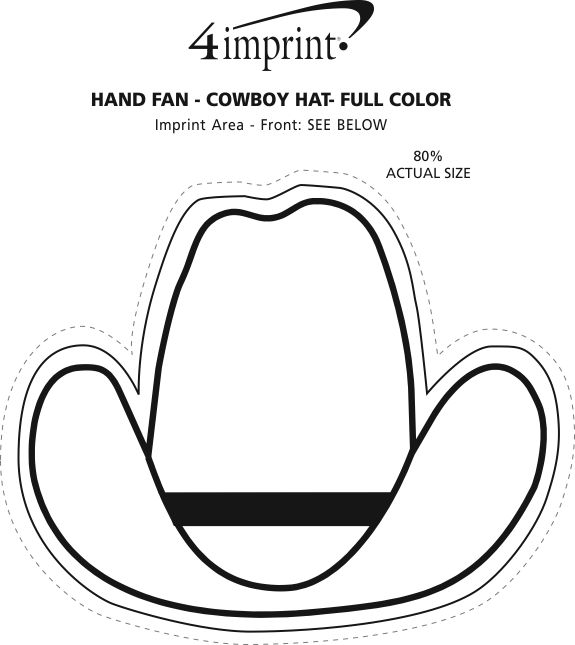 4imprint.com: Hand Fan - Cowboy Hat - Full Color 5137-CH-FC