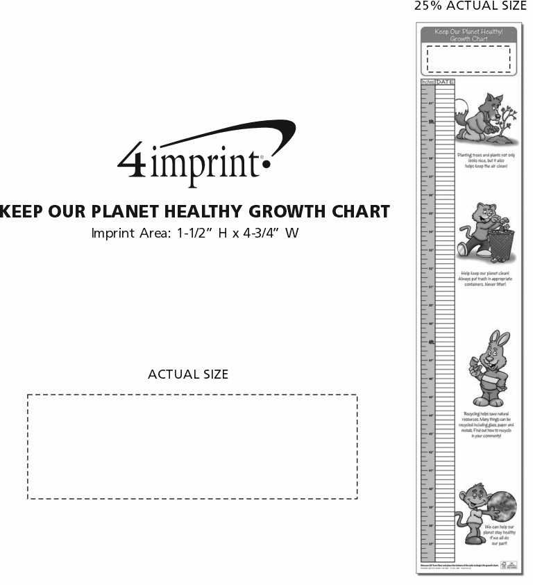 4imprint.com: Keep Our Planet Healthy Growth Chart 7813-PH