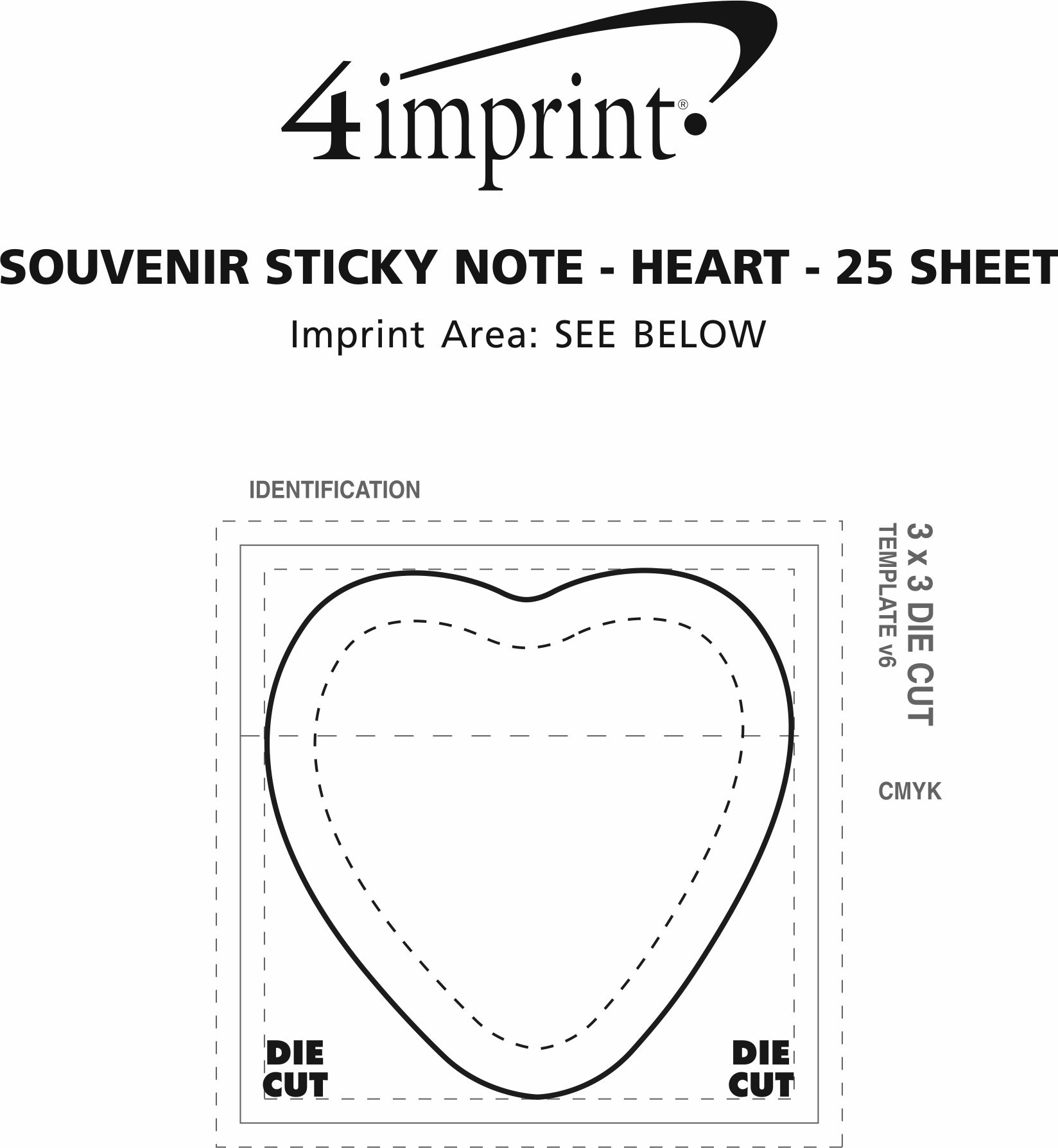 4imprint.com: Souvenir Sticky Note - Heart - 25 Sheet 7859-25-HT