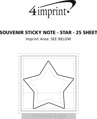 4imprint.com: Souvenir Sticky Note - Star - 25 Sheet 7859-25-ST