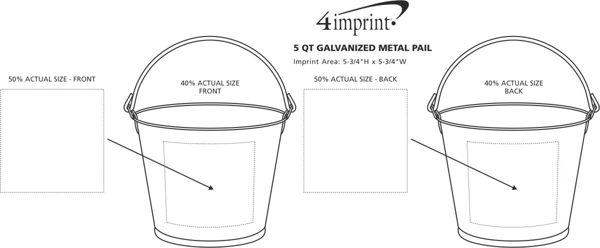 4imprint.com: 5 qt. Galvanized Metal Pail 8035 4imprint.com: 5 qt. Galvanized Metal Pail 8035