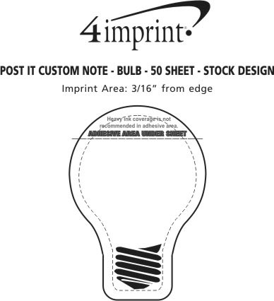 4imprint.com: Post-it® Custom Notes - Bulb - 50 Sheet - Stock Design ...