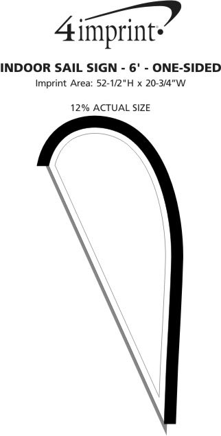 4imprint.com: Indoor Sail Sign - 6' - One-Sided 9620-6-IN-1