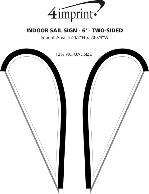 4imprint.com: Indoor Sail Sign - 6' - Two-Sided 9620-6-IN-2